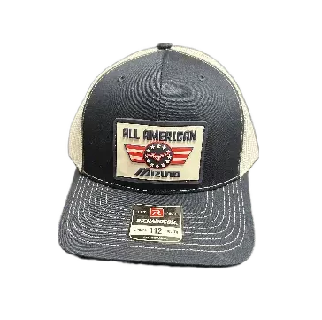All-American Snap Back Trucker Hat Rubber Logo - All American Softball ...